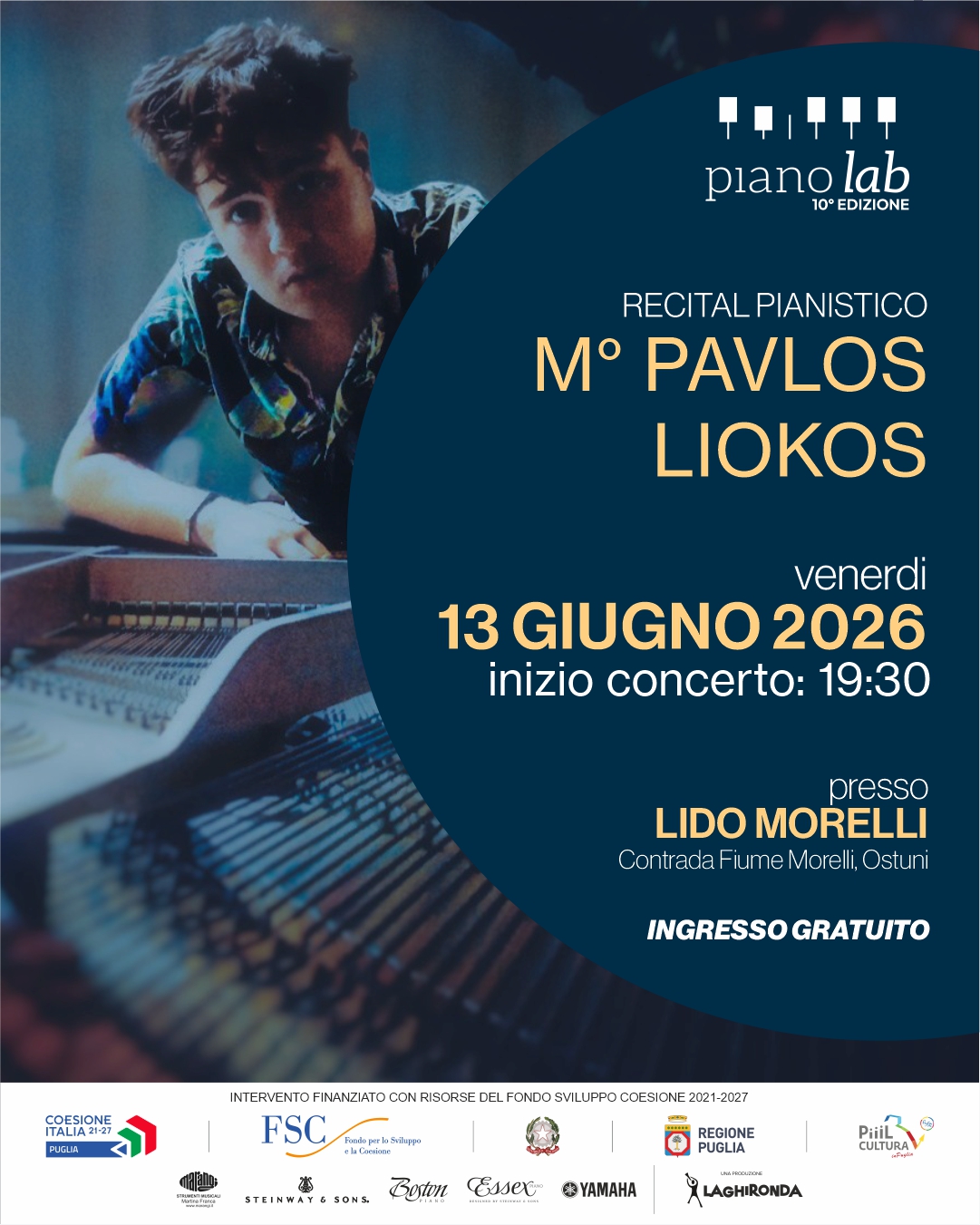 PIANO LAB 2026 - Recital Pianistico M° Pavlos Liokos - CartApulia